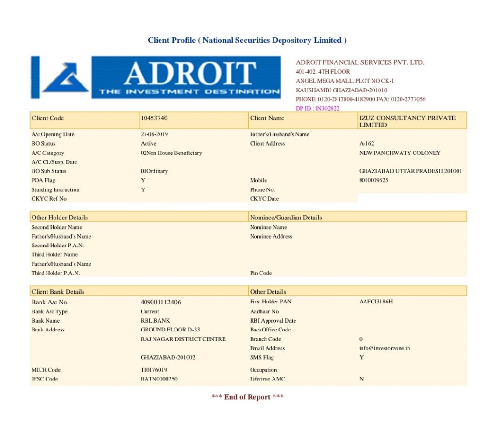 What is CMR or Client Master List - InvestorZone